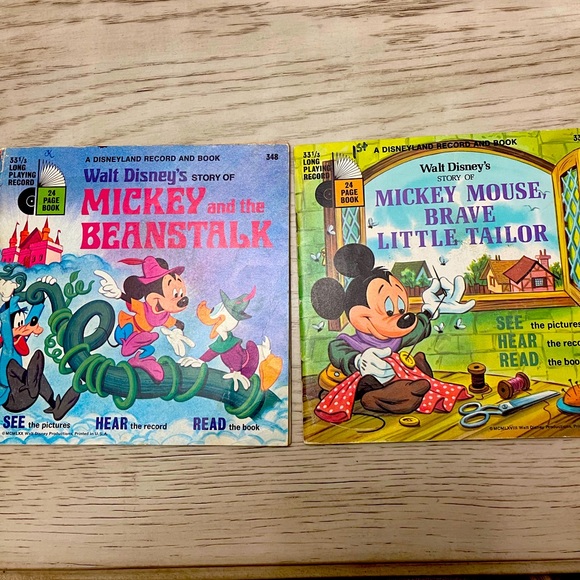 Disney | Other | Disneys Mickey Mouse Read Along Books With Record ...